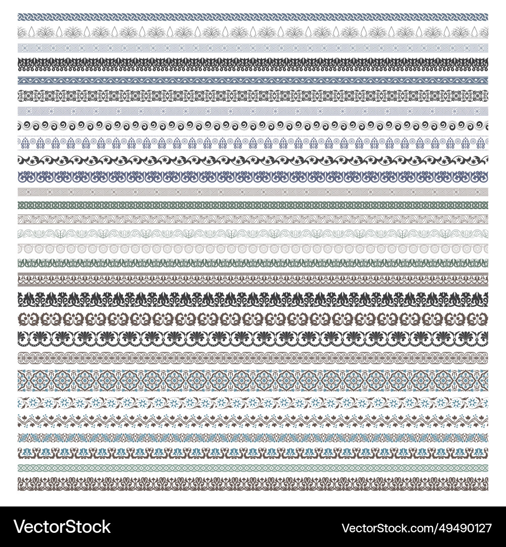 Decorative borders sets Royalty Free Vector Image