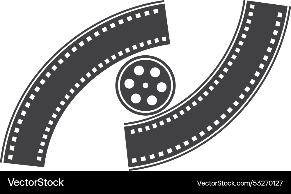 Filmstrip logo template Royalty Free Vector Image