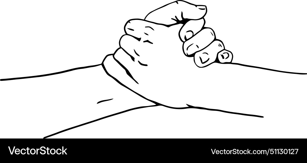 Friendly handshake help hands – Free Vector | VectorStock