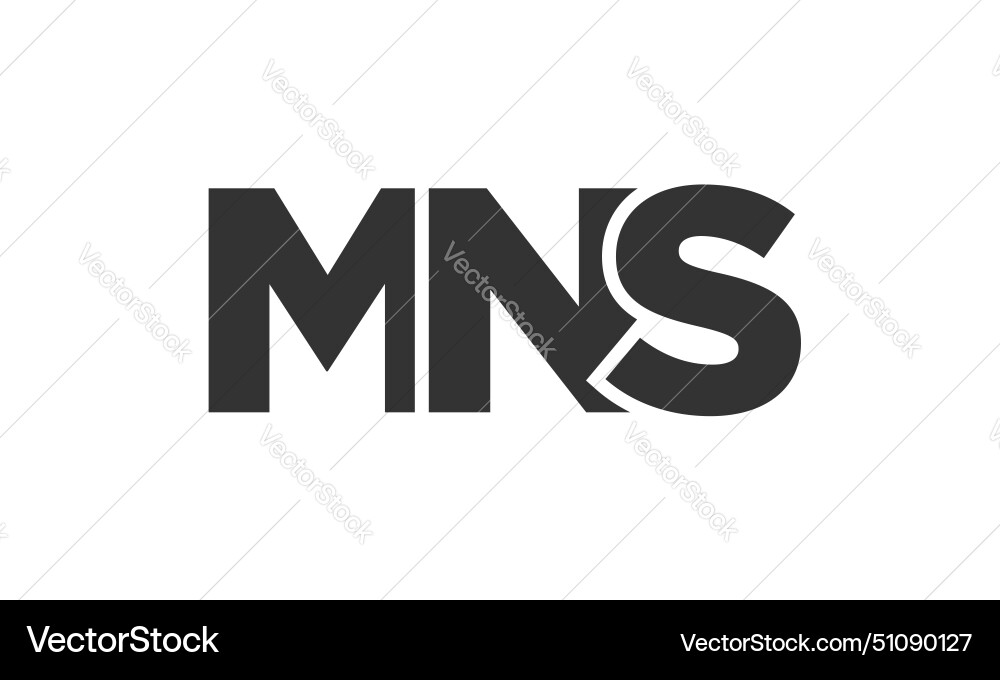 Mns logo design template with strong and modern Vector Image