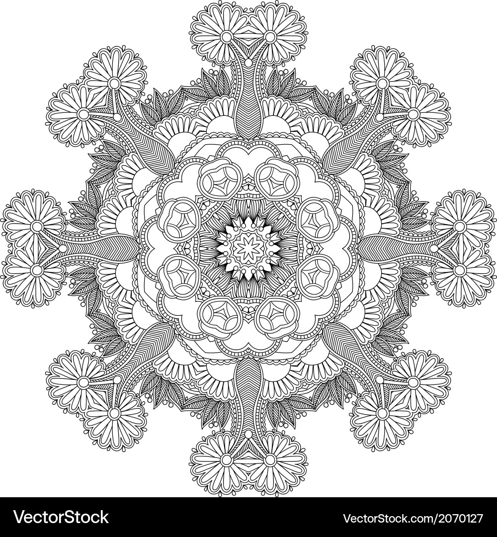 Ornamental geometric doily pattern Royalty Free Vector Image