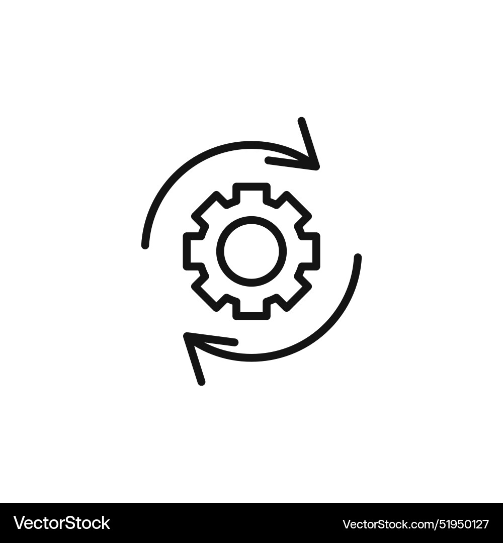 Processing logo sign outline Royalty Free Vector Image