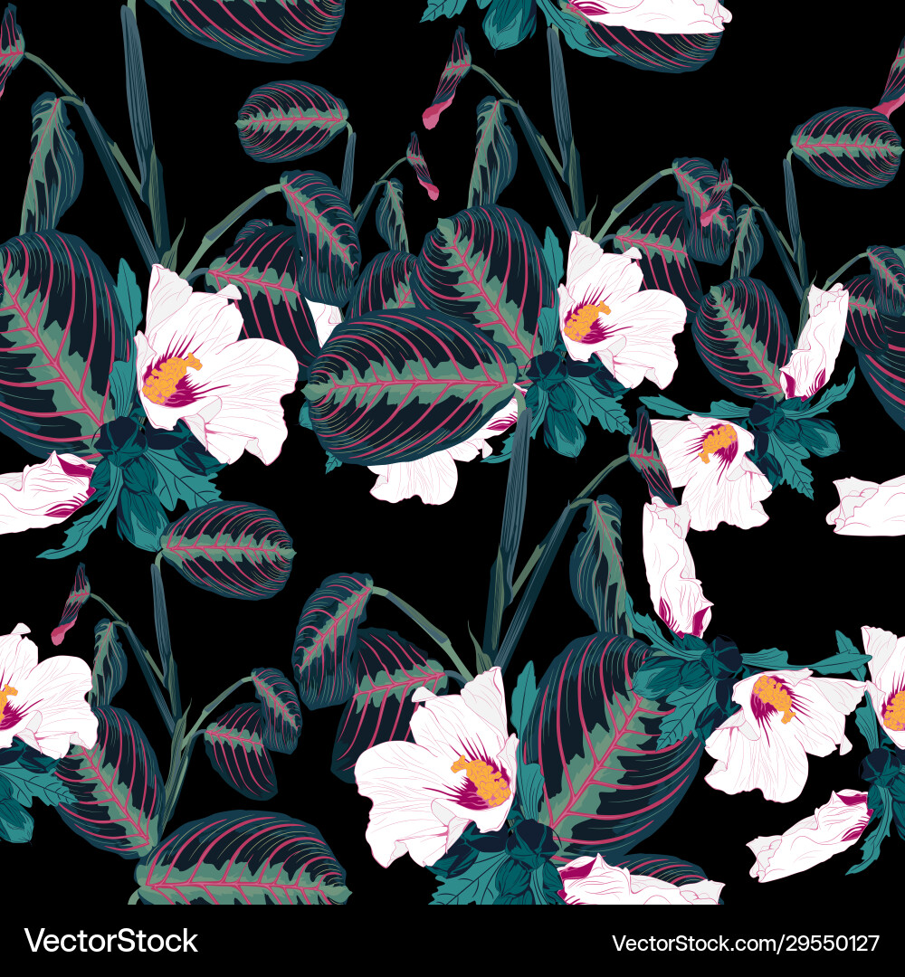 Seamless tropical pattern Royalty Free Vector Image