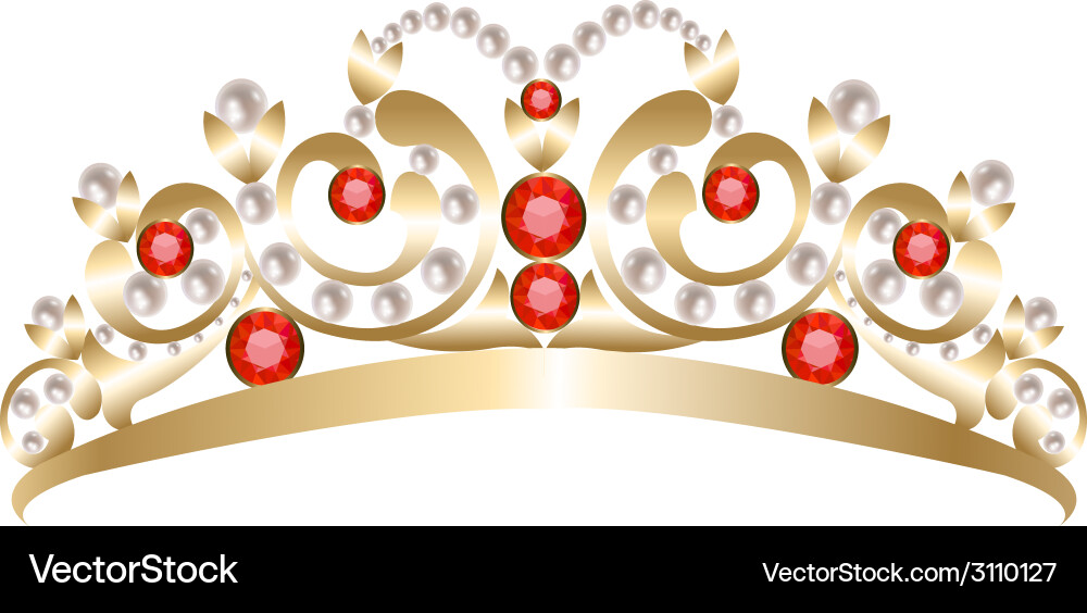 Silver tiara Royalty Free Vector Image - VectorStock