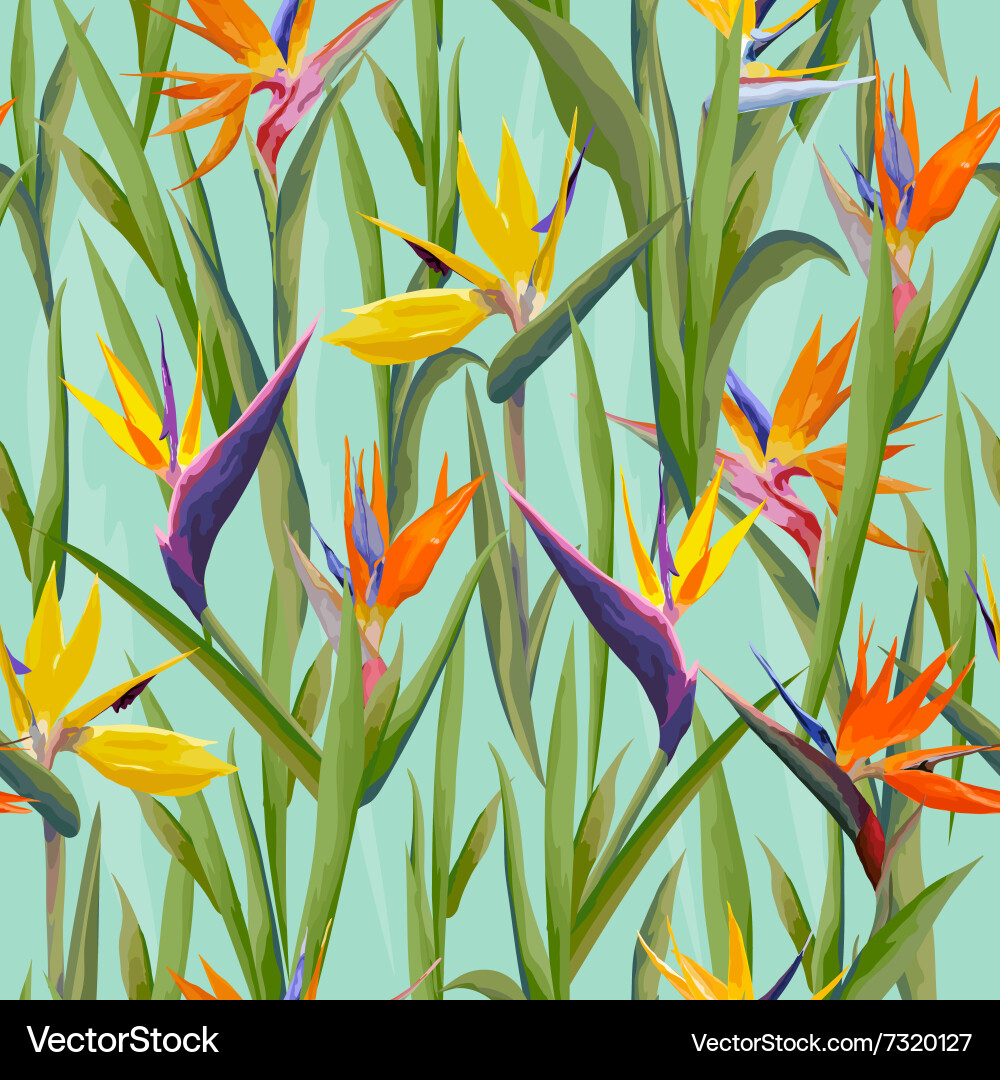 Tropical Floral Seamless Pattern Royalty Free Vector Image