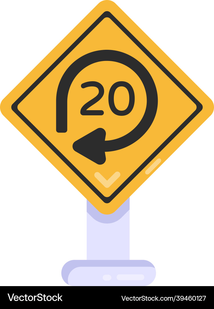 Turn around Royalty Free Vector Image - VectorStock