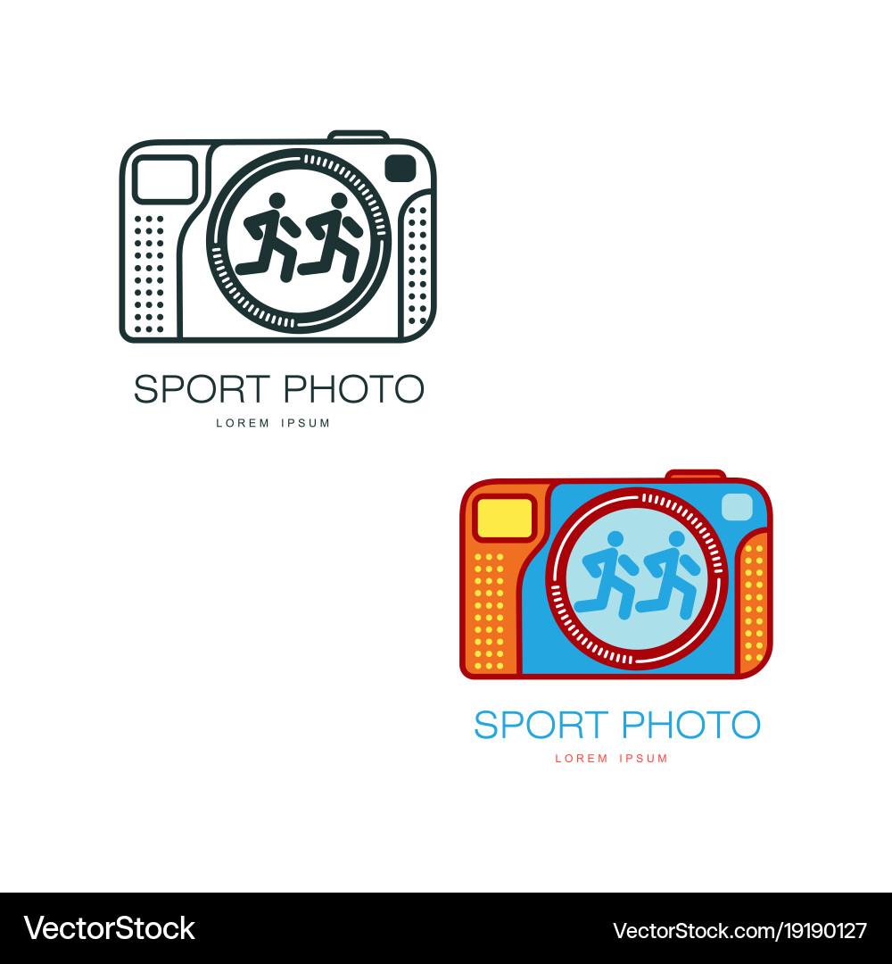 Two camera logo templates for sport photographer Vector Image