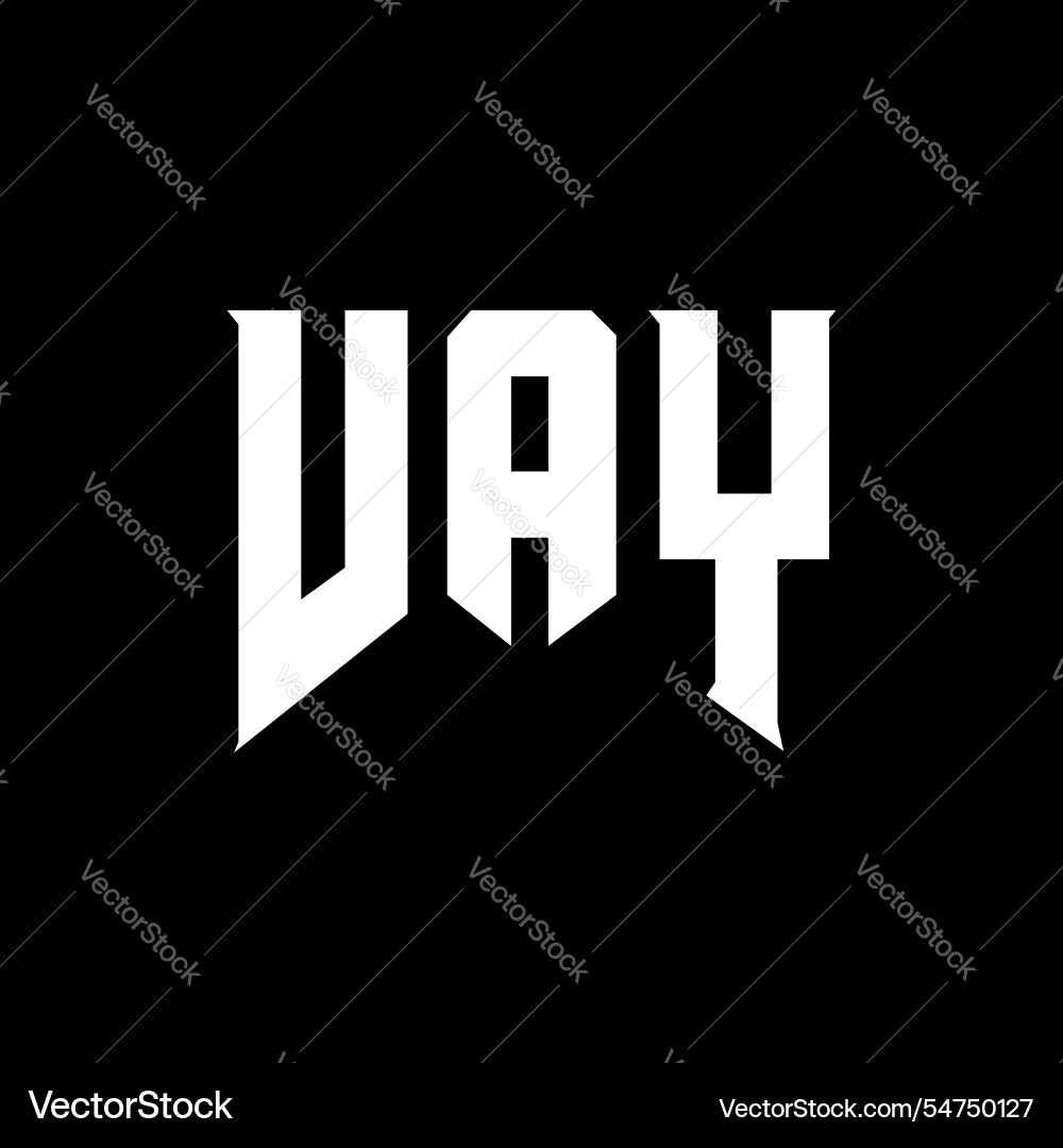 Vay letter logo design for technology company Vector Image