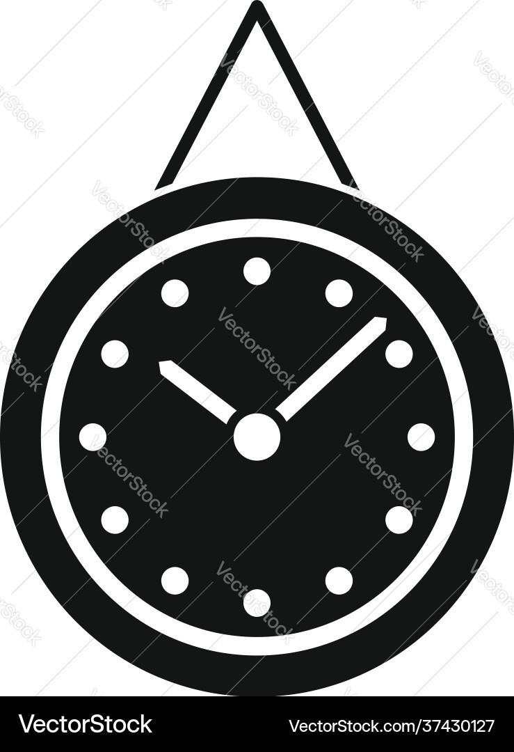 Wall clock icon simple style Royalty Free Vector Image