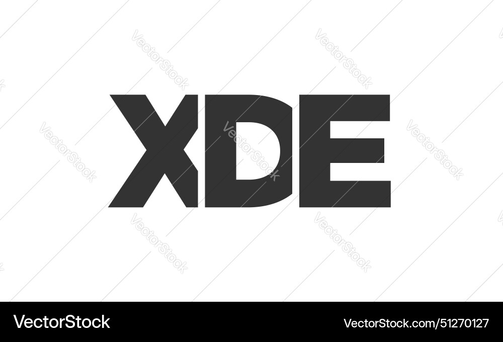 Xde logo design template with strong and modern Vector Image