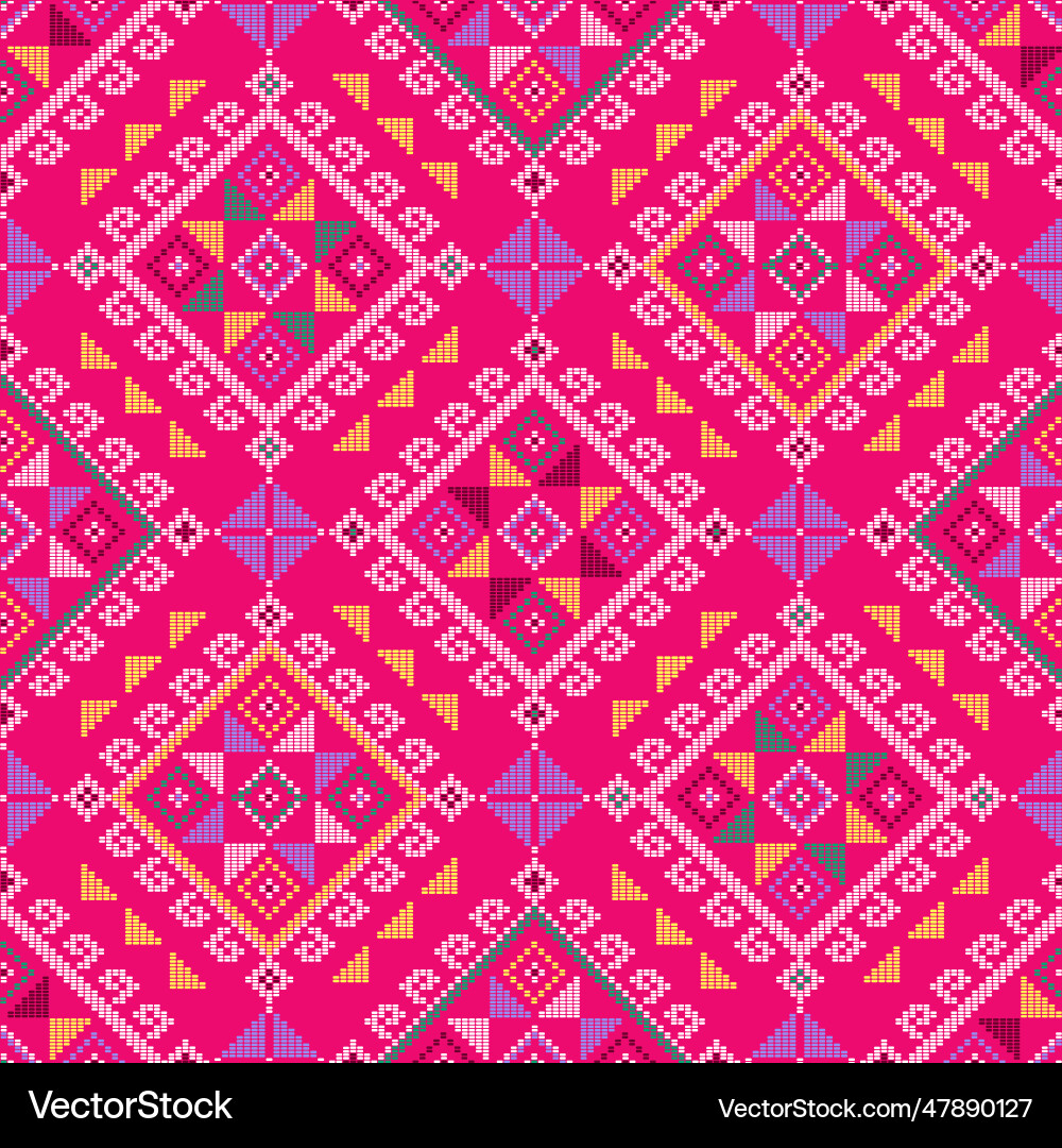Yakan filipino seamless geometric pattern Vector Image