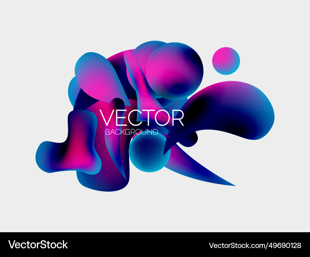 Abstract liquid bubble background Royalty Free Vector Image