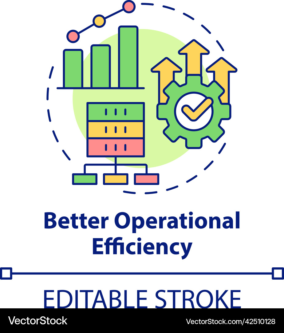 Better operational efficiency concept icon Vector Image