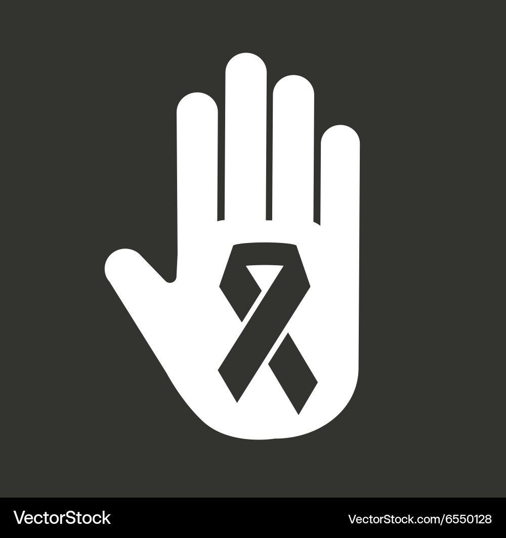 Cancer Awareness Ribbon Royalty Free Vector Image