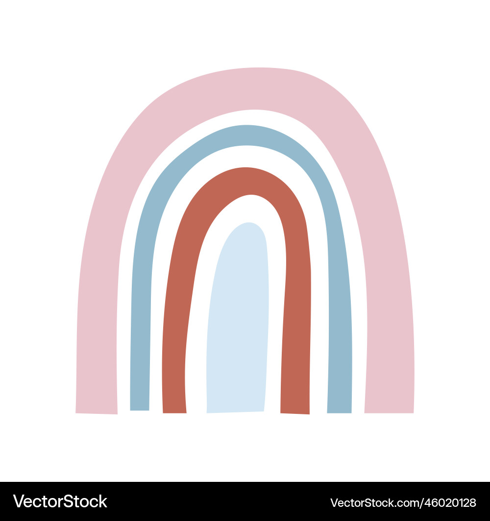 Cute colorful rainbow Royalty Free Vector Image