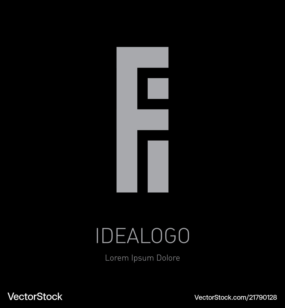 F and i initial logo fi - design element or icon Vector Image