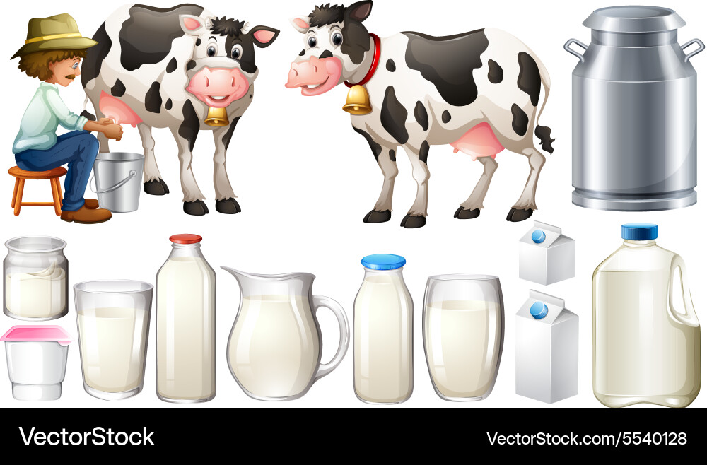 Fresh milk Royalty Free Vector Image - VectorStock