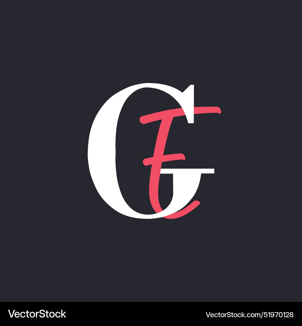 Letter ge logo perfectly blended initials ge Vector Image