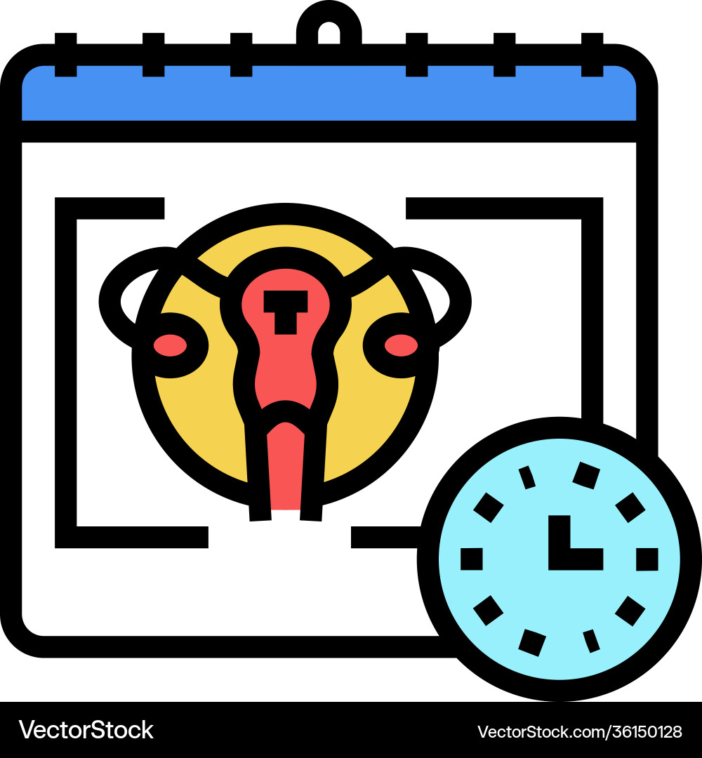 Ovulation woman color icon Royalty Free Vector Image