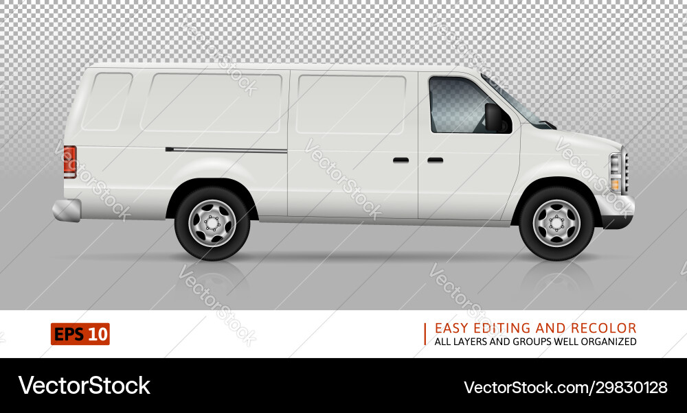 Panel van template Royalty Free Vector Image - VectorStock