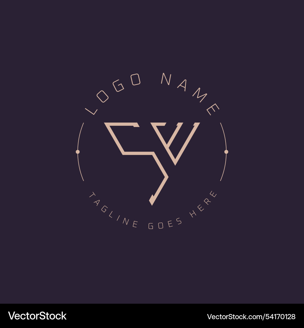 Professional se logo modern minimal letter Vector Image