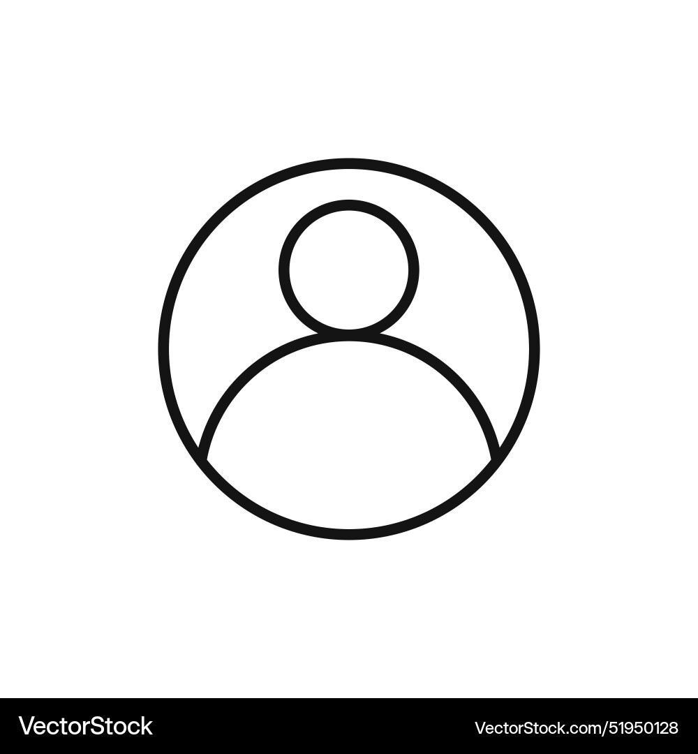 Profile photo logo sign outline Royalty Free Vector Image