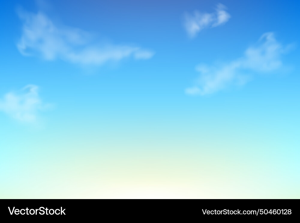 Realistic blue sky with clouds abstract Royalty Free Vector