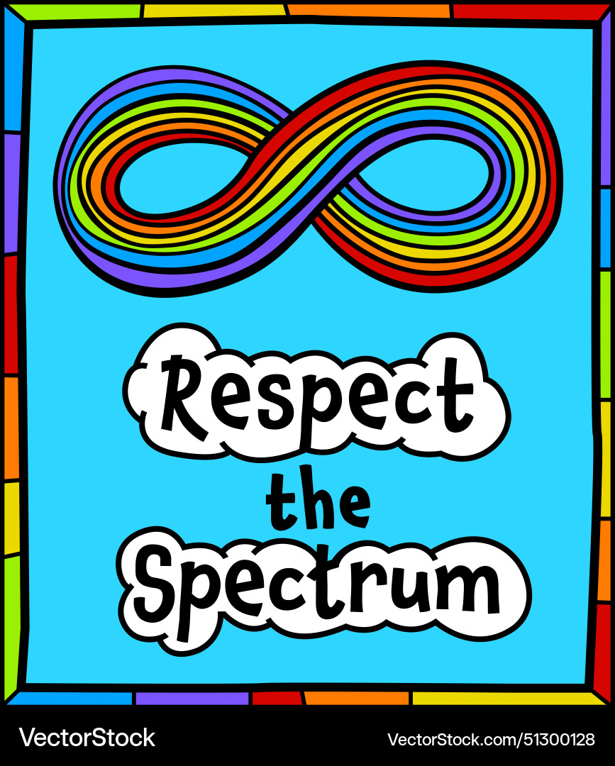 Respect the spectrum infinity symbol composed Vector Image