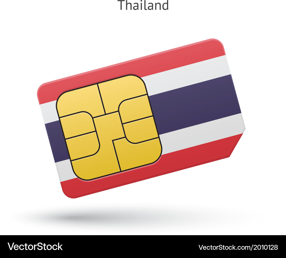 Thailand Mobile SIM Card Royalty Free Vector Image