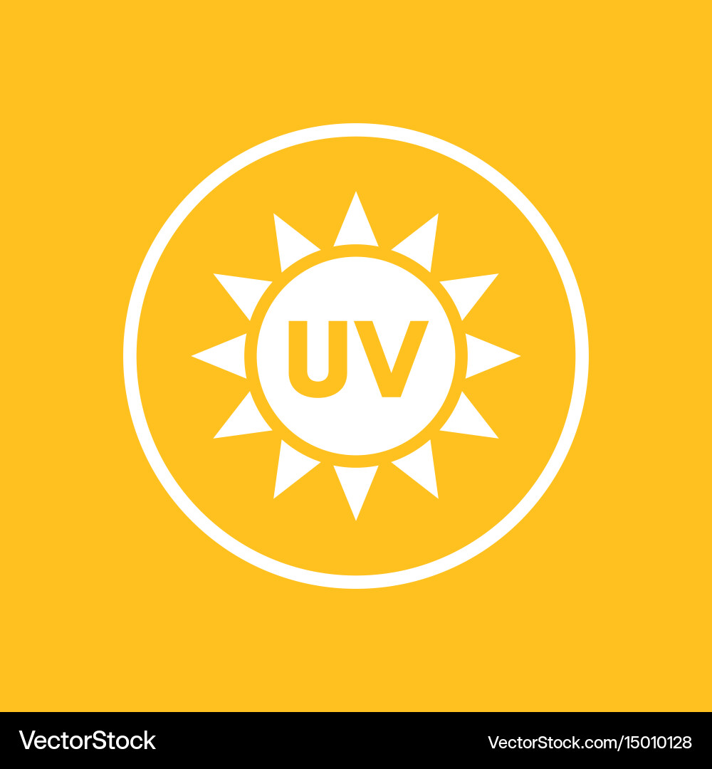 UV Radiation Protection Icon Royalty Free Vector Image