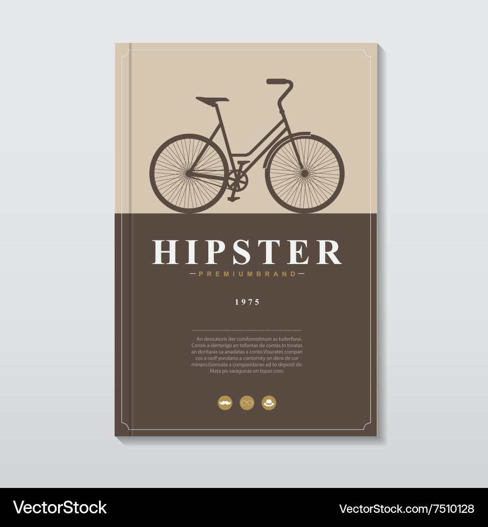 Vintage Hipster Book Cover Royalty Free Vector Image