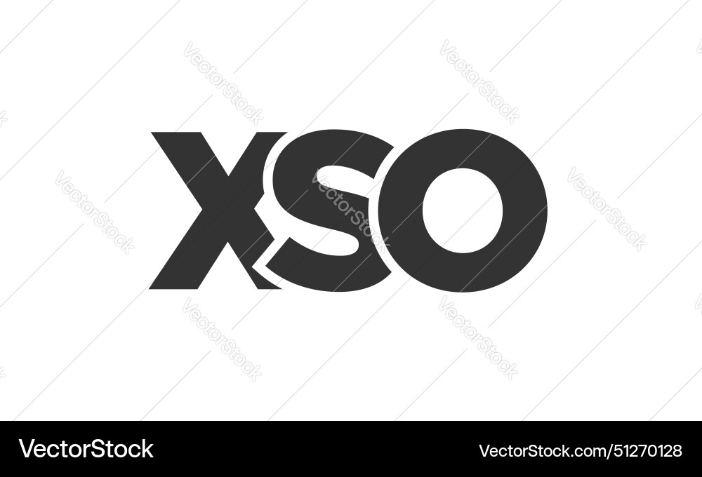 Xso logo design template with strong and modern Vector Image