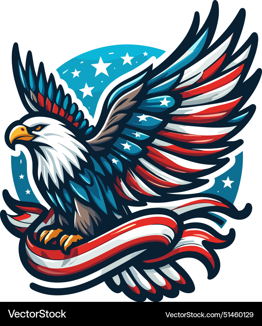 American eagle design with bald like Royalty Free Vector