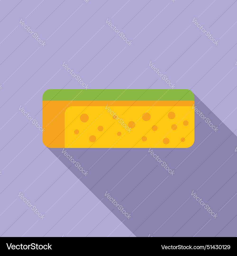Cartoon sponge on purple background Royalty Free Vector