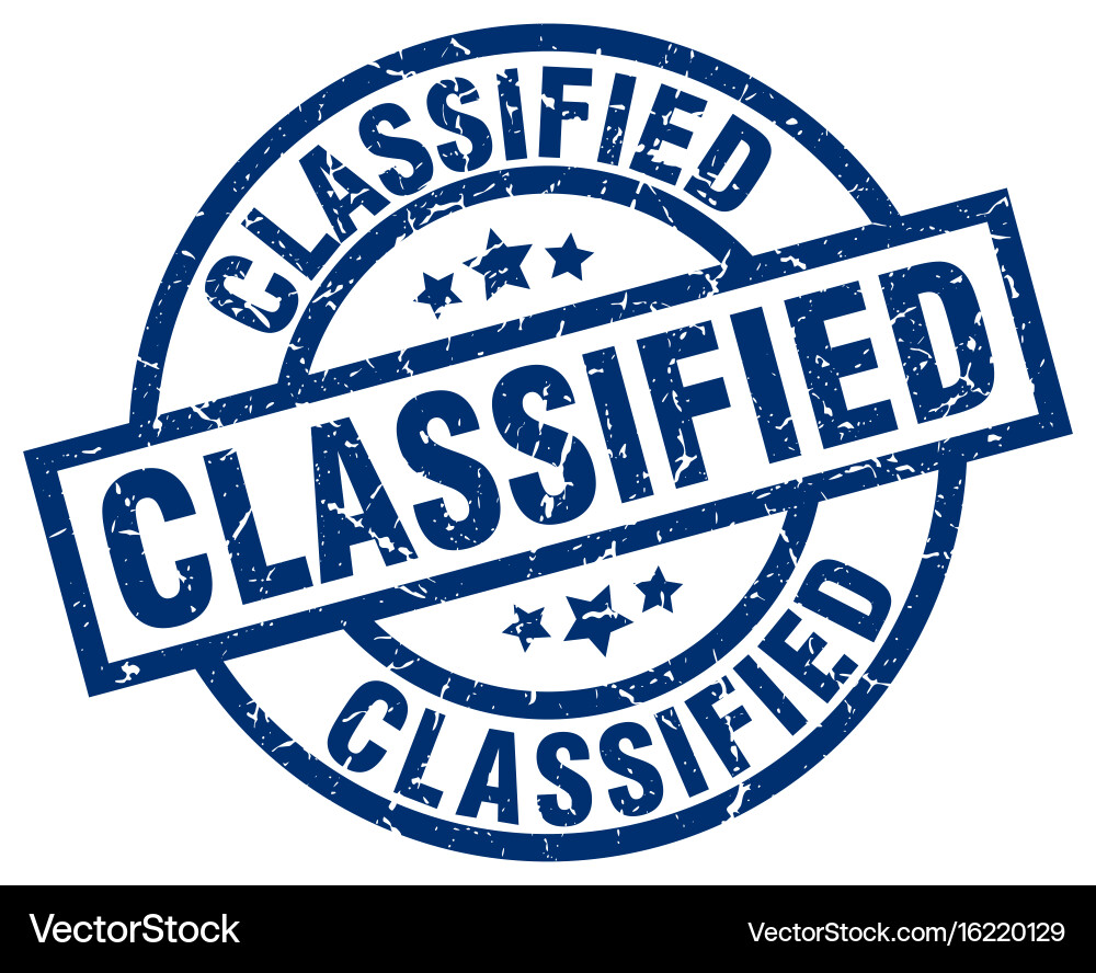 Classified blue round grunge stamp Royalty Free Vector Image