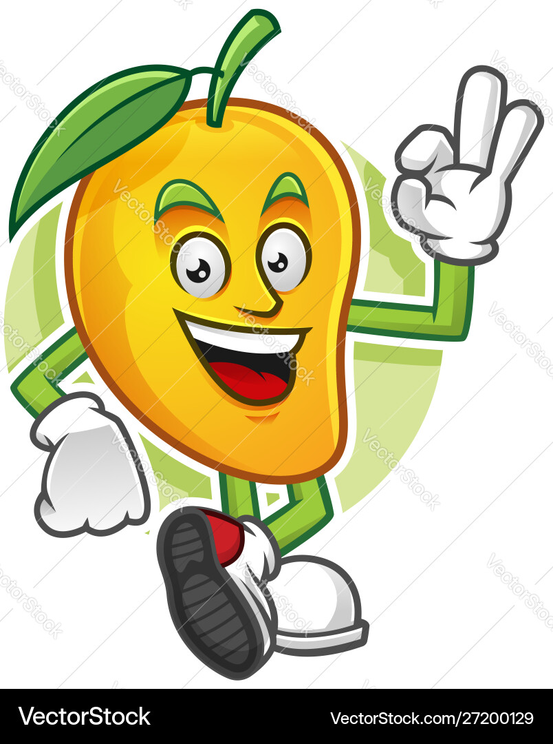 Delicious mango character Royalty Free Vector Image