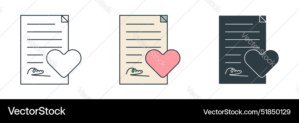 Divorce icon symbol isolated on white background Vector Image