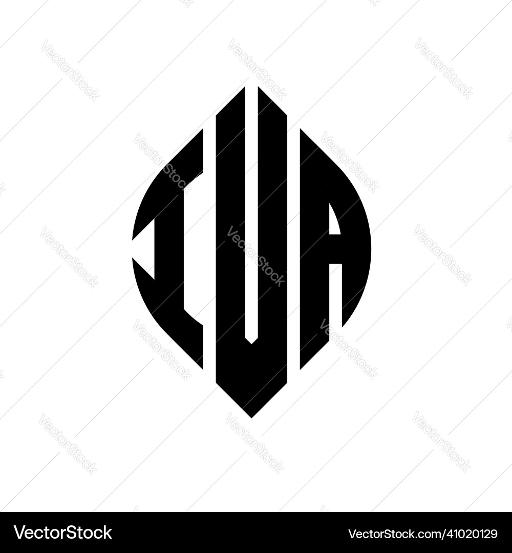 Iva circle letter logo design Royalty Free Vector Image