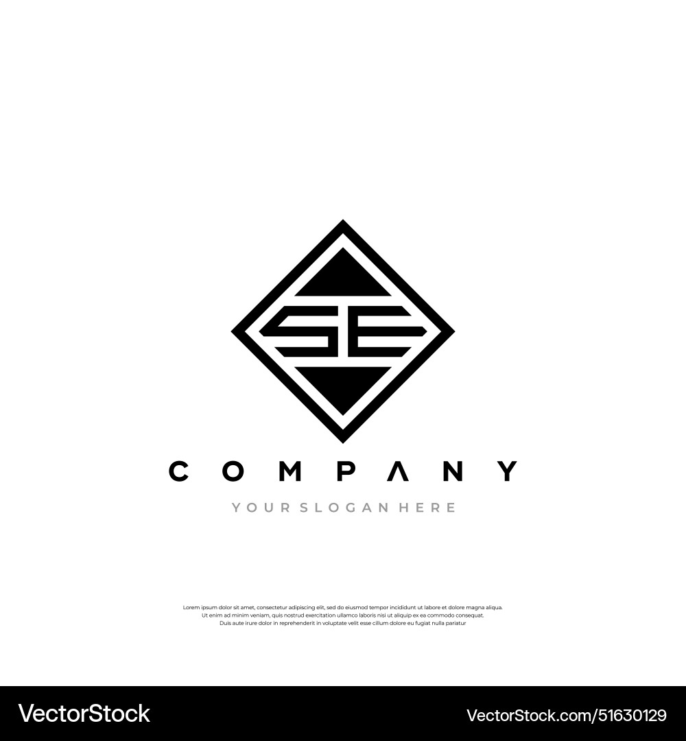 Modern se monogram logo Royalty Free Vector Image