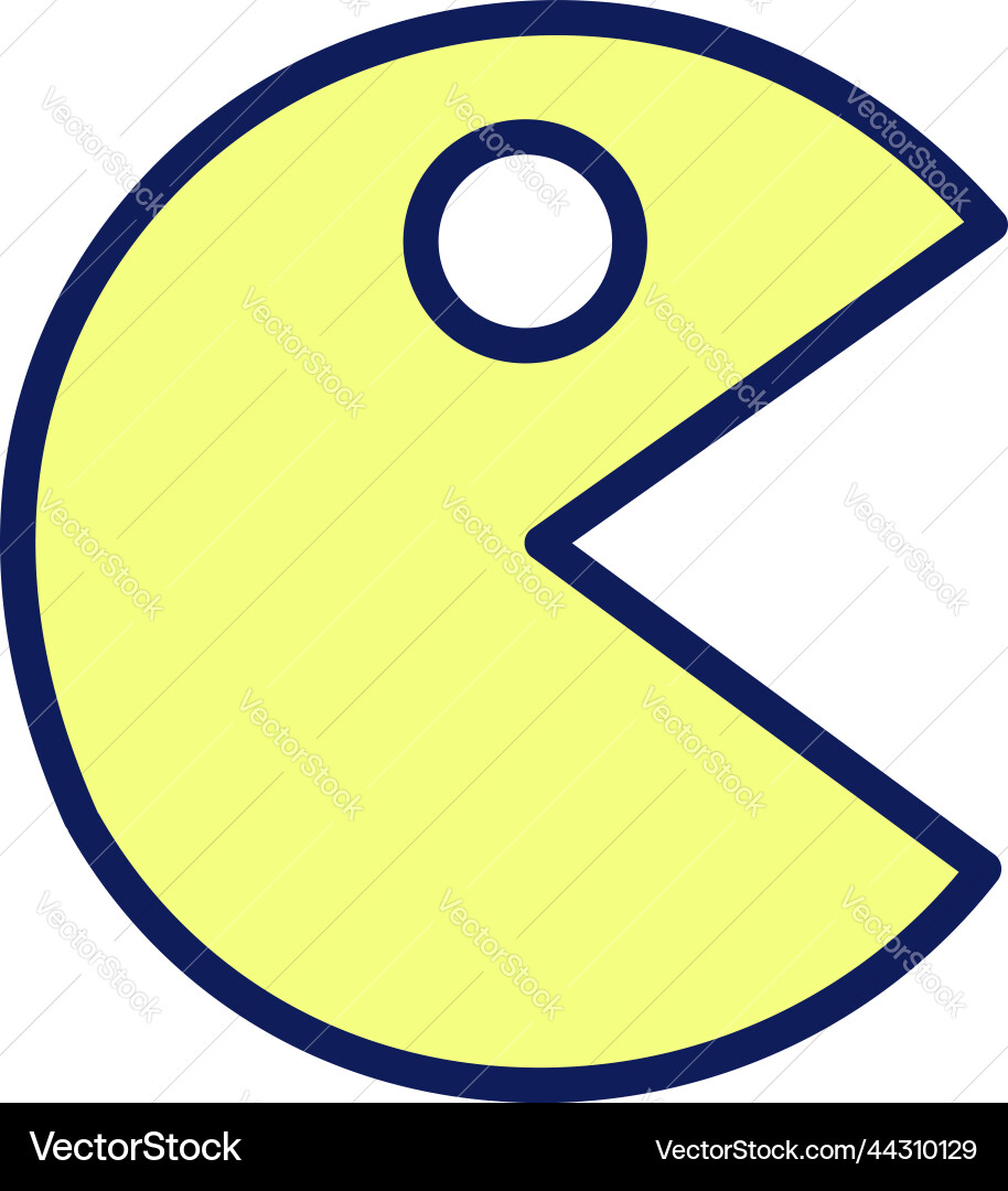 Mr pacman on a white background Royalty Free Vector Image