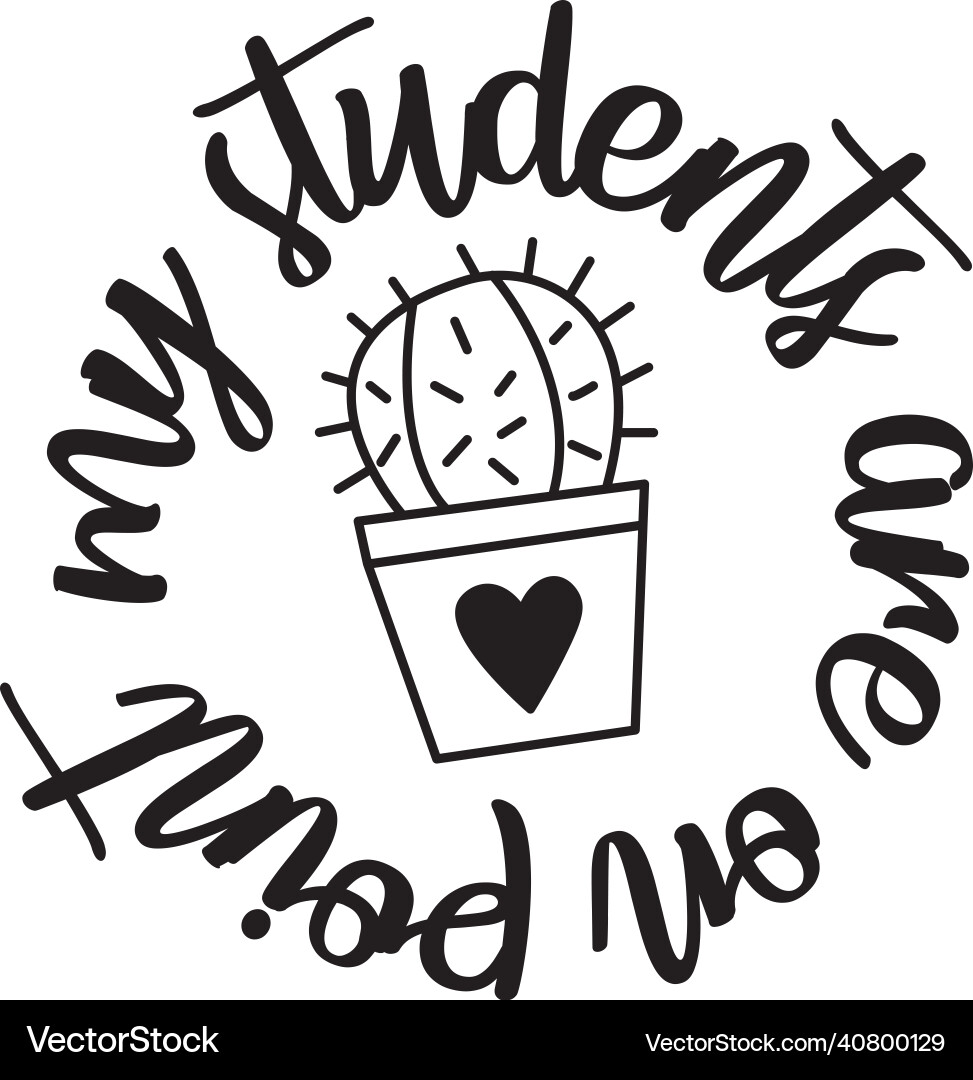 My students are on point Royalty Free Vector Image