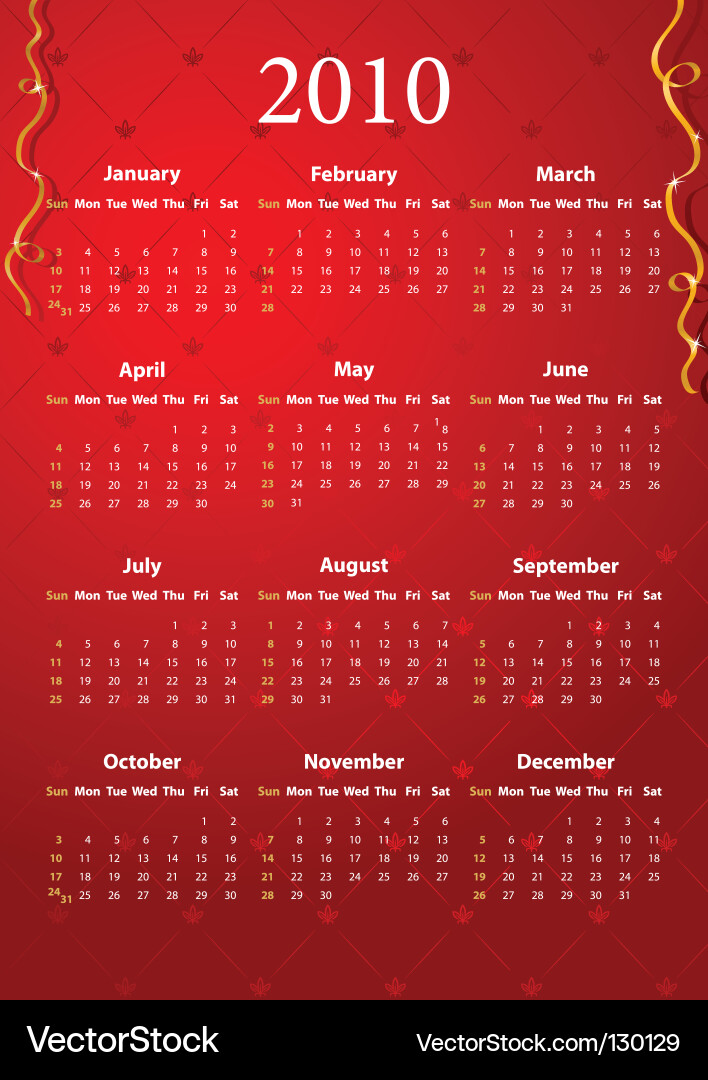 Red calendar Royalty Free Vector Image - VectorStock