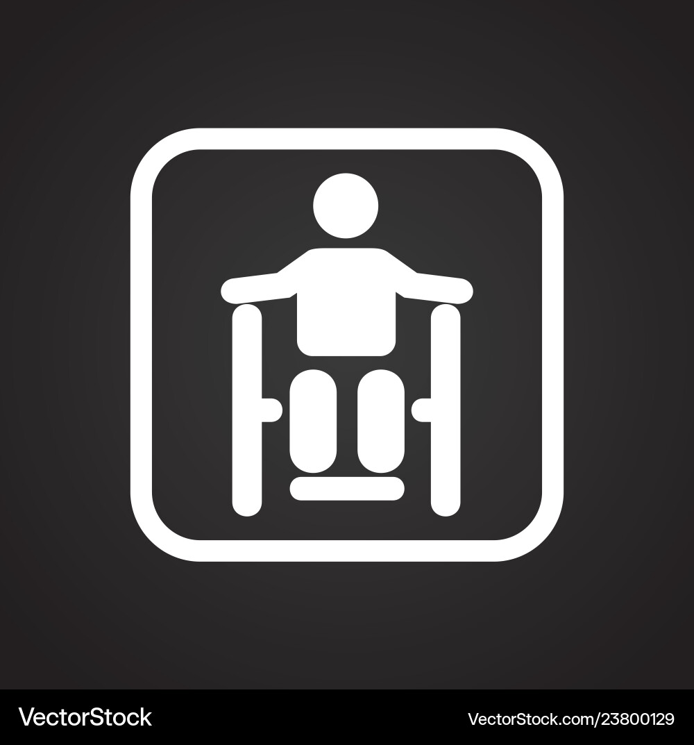 Restroom disabled icon on black background Vector Image