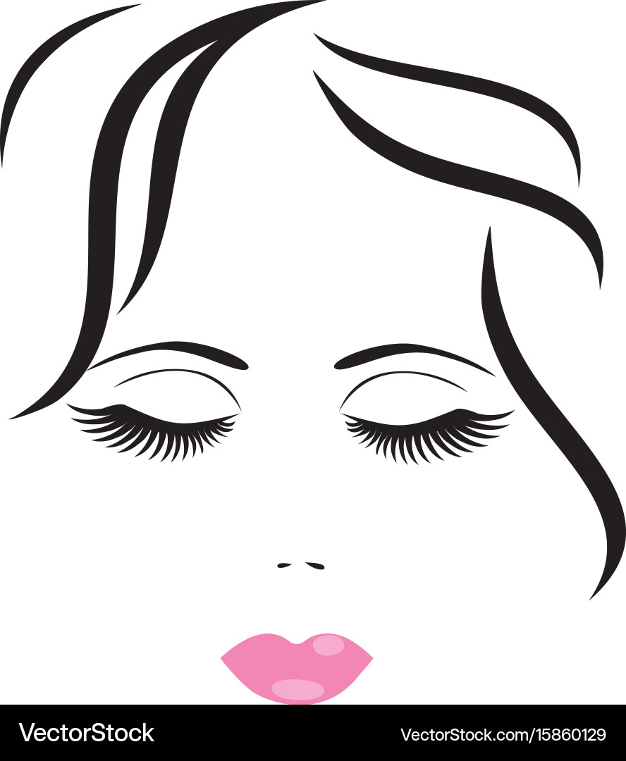 Woman face Royalty Free Vector Image - VectorStock
