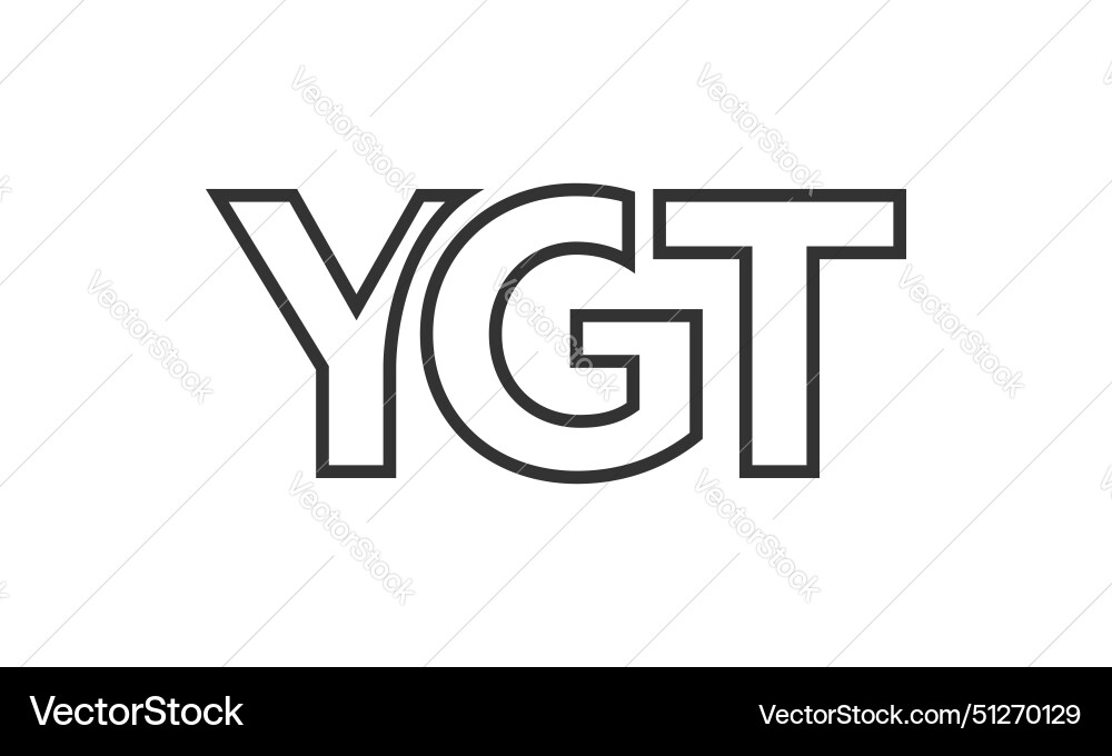 Ygt logo design template with strong and modern Vector Image