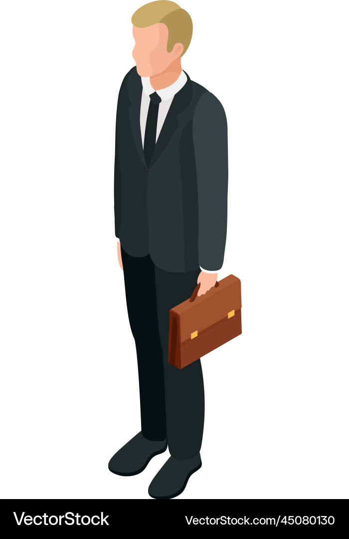 Attorney justice isometric composition Royalty Free Vector