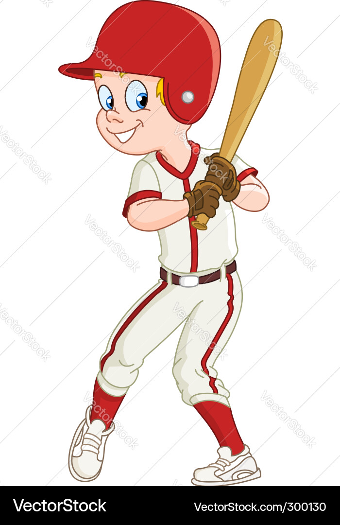 Baseball kid Royalty Free Vector Image - VectorStock