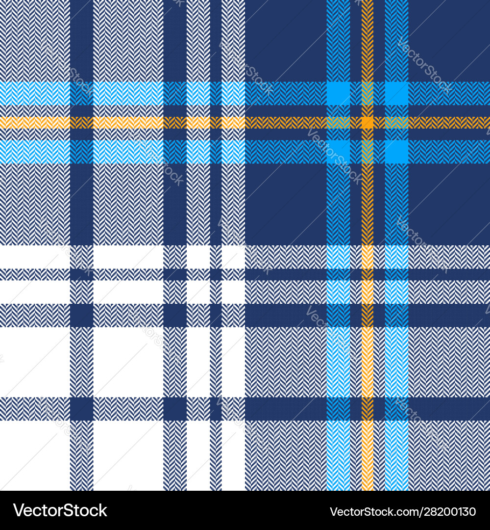 Blue & Yellow Check Plaid Pattern Royalty Free Vector