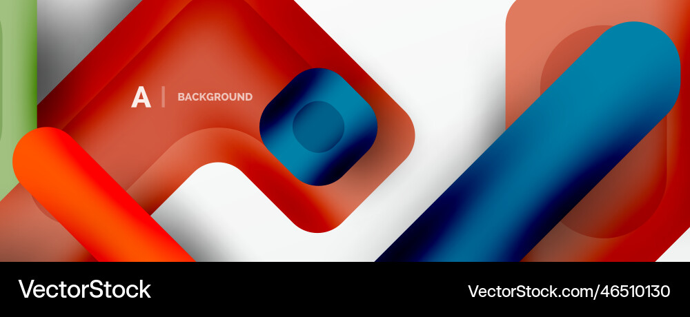 Colorful geometric shapes lines squares Royalty Free Vector