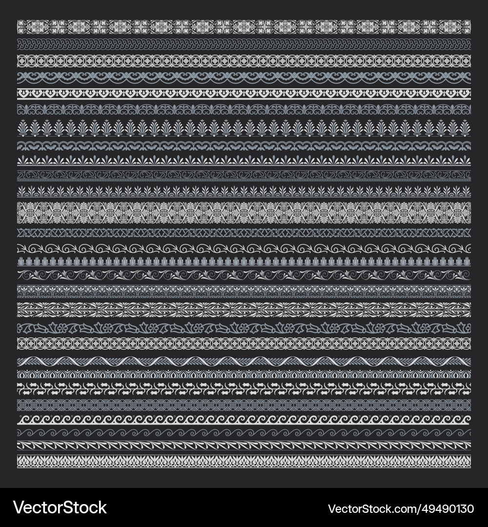 Decorative borders sets Royalty Free Vector Image